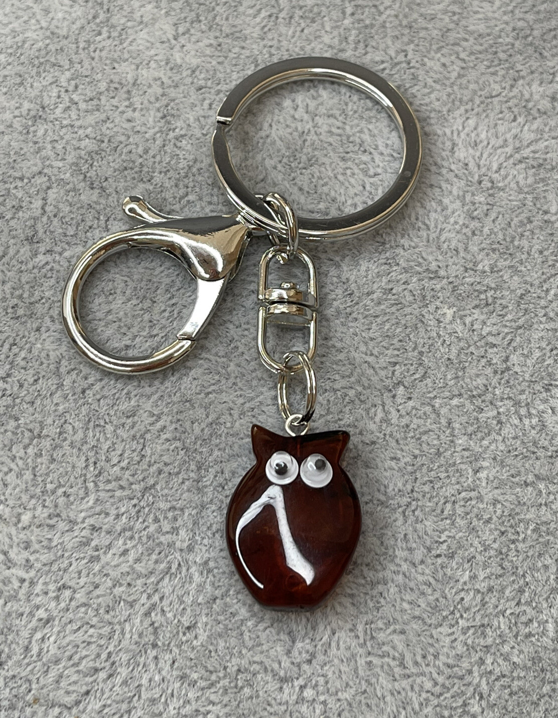 Natural BALTIC Amber Stone Keychain. Amber OWL Keychain.Amber Stone ...