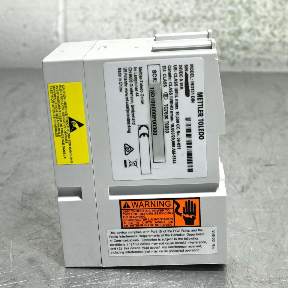 Mettler Toledo IND131 DIN OLED Display for IND131 Weight Terminal | eBay