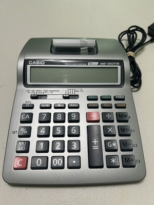 Casio HR-100TM Printing Calculator- TESTED/WORKING Battery operated | eBay