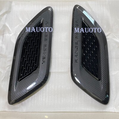 Carbon Fiber Style Front Air Hood Vent Trims Cover For Range Rover ...