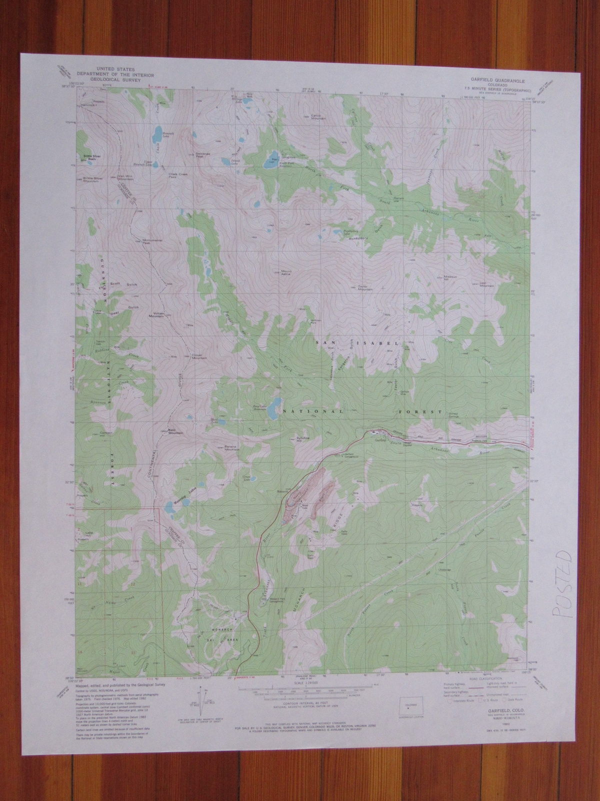 Garfield Colorado 1983 Original Vintage USGS Topo Map | eBay