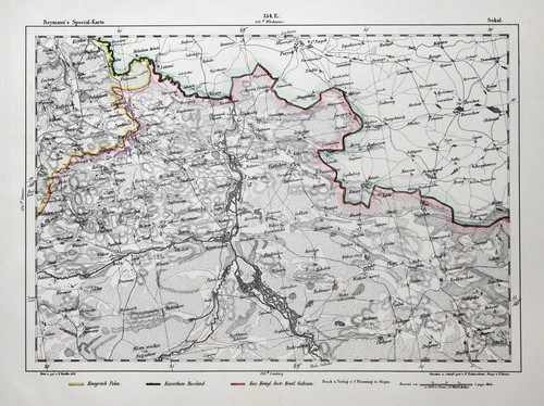 Ukraine Sokal Original Lithograph Country Map Handtke 1870 | eBay