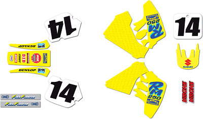 1989-1992 Suzuki RM250 Retro Vintage Factory Style Race Team Graphics ...