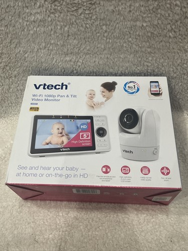 VTech VM901HD White 5 in Smart Wi Fi 1080p Pan & Tilt Video Baby ...