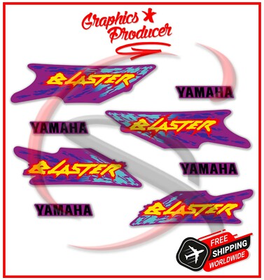 Yamaha Blaster 250 Decals Reproduction Full Kit Custom Design 1996 ...