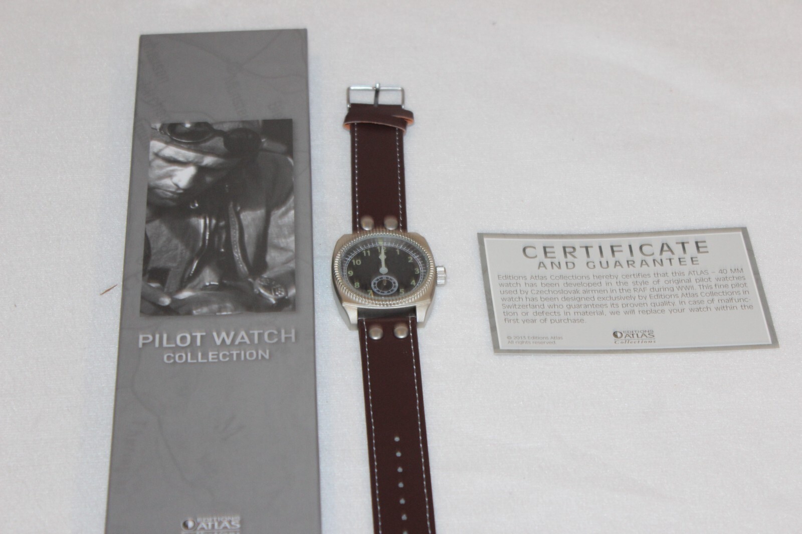 Pilot Watch Collection Atlas 40 mm Pilotenuhr Fliegeruhr mit Zertifikat ...