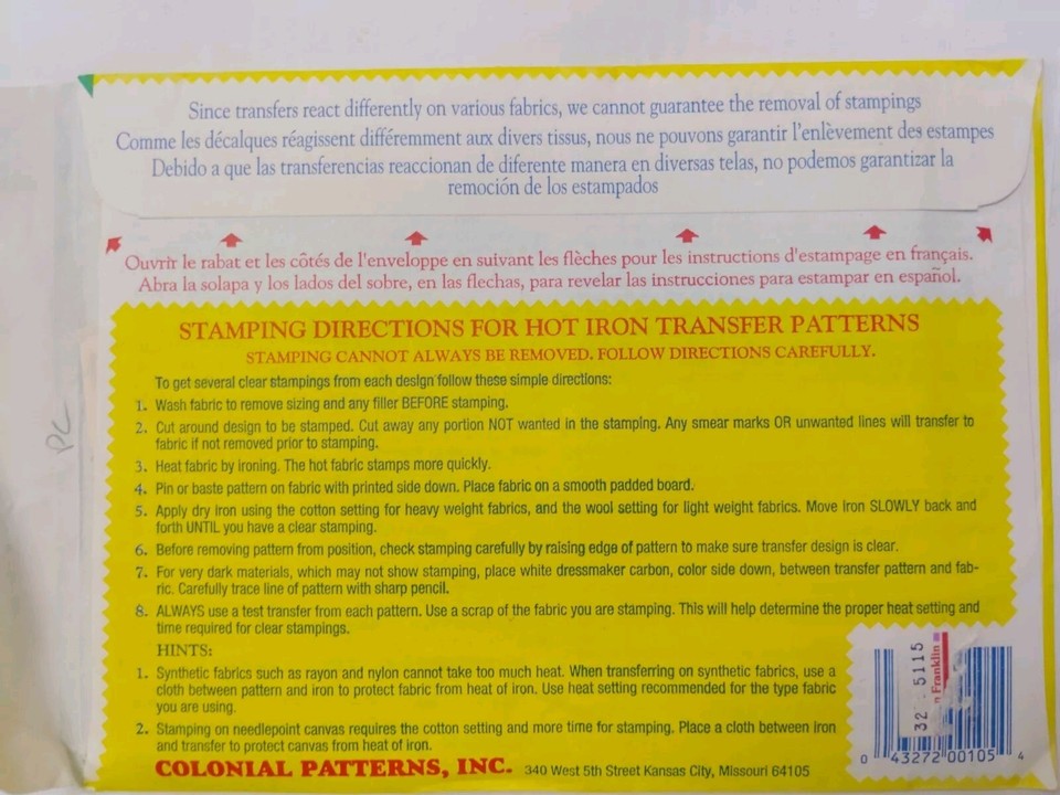 Linens Charming 3752 Floral Hot Iron Transfer Pattern Aunt Martha's ...