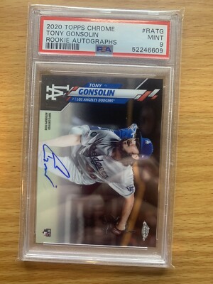 Tony Gonsolin - 2020 Topps Chrome Rookie Auto Autograph RC PSA 9 Mint ...