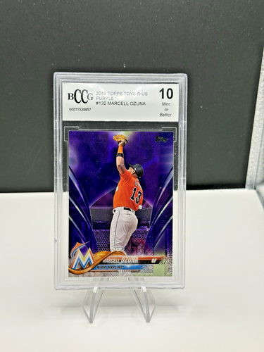 2018 Topps Toys R Us Marcell Ozuna Purple Variation BCCG Gem Mint 10 ...