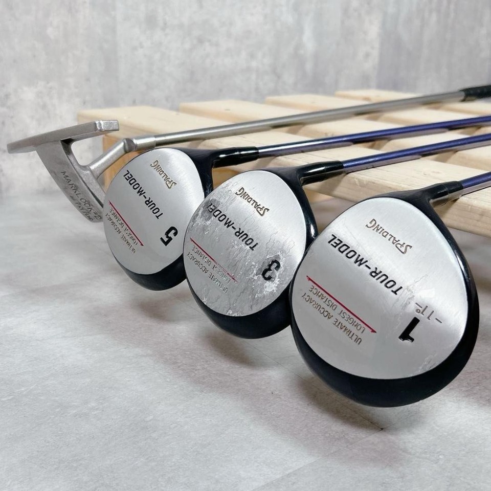 Spalding Men's 14-Piece Golf Club Set R Flex w/ Bag, Driver, Woods ...