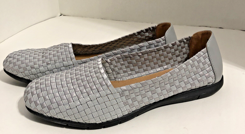 Comfortview Women's Silver The Bethany Wide Width Slip-On Flat - Size ...