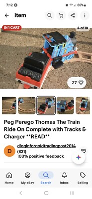 Vintage Peg Perego Thomas The Train Ride On With NewBattery & Charger ...