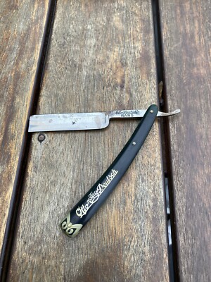 Otto Deutsch’s Hans Germany Dark Translucent Handle Straight Razor ...