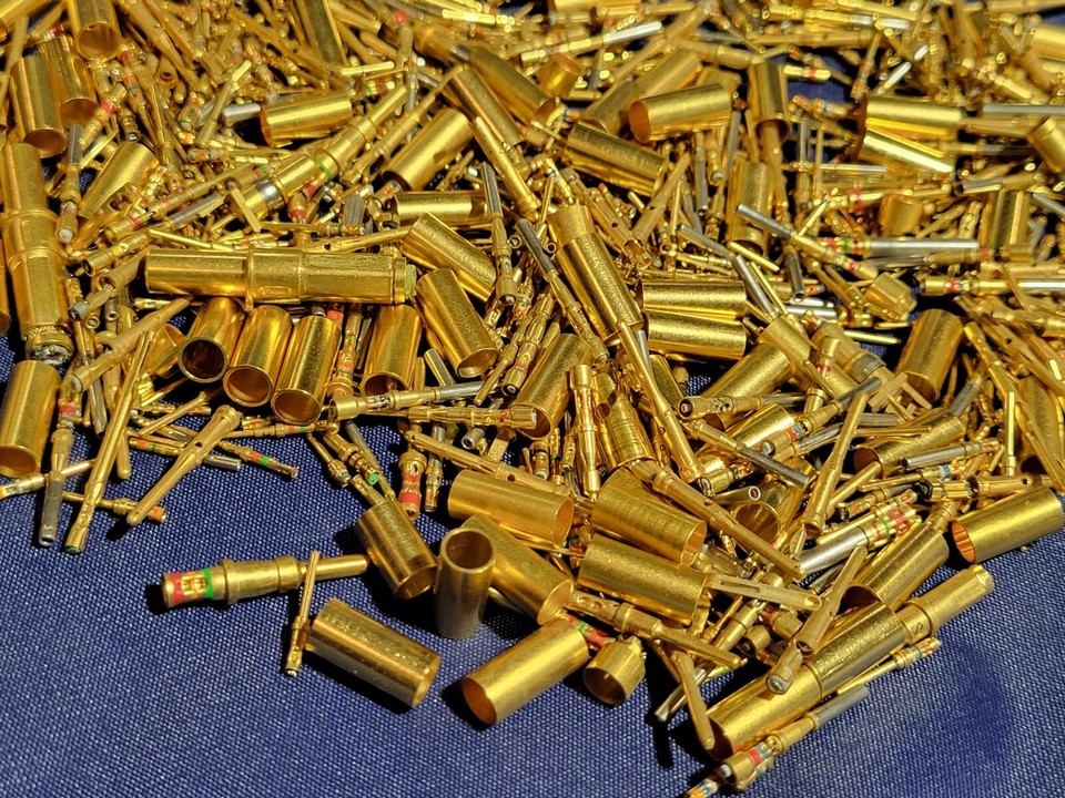200 Grams Gold Plated Military Used Pins and Sockets For Scrap Gold ...