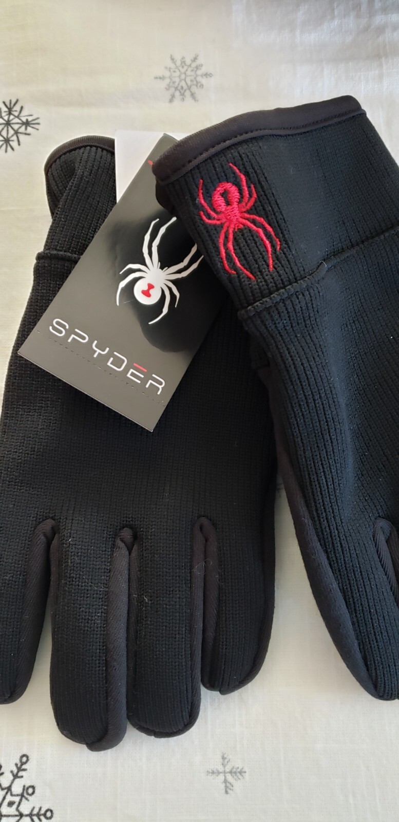 SPYDER CORE CONDUCT GLOVES NEW WITH TAGS MEN'S SZ S/M BLACK GREAT GIFT ...