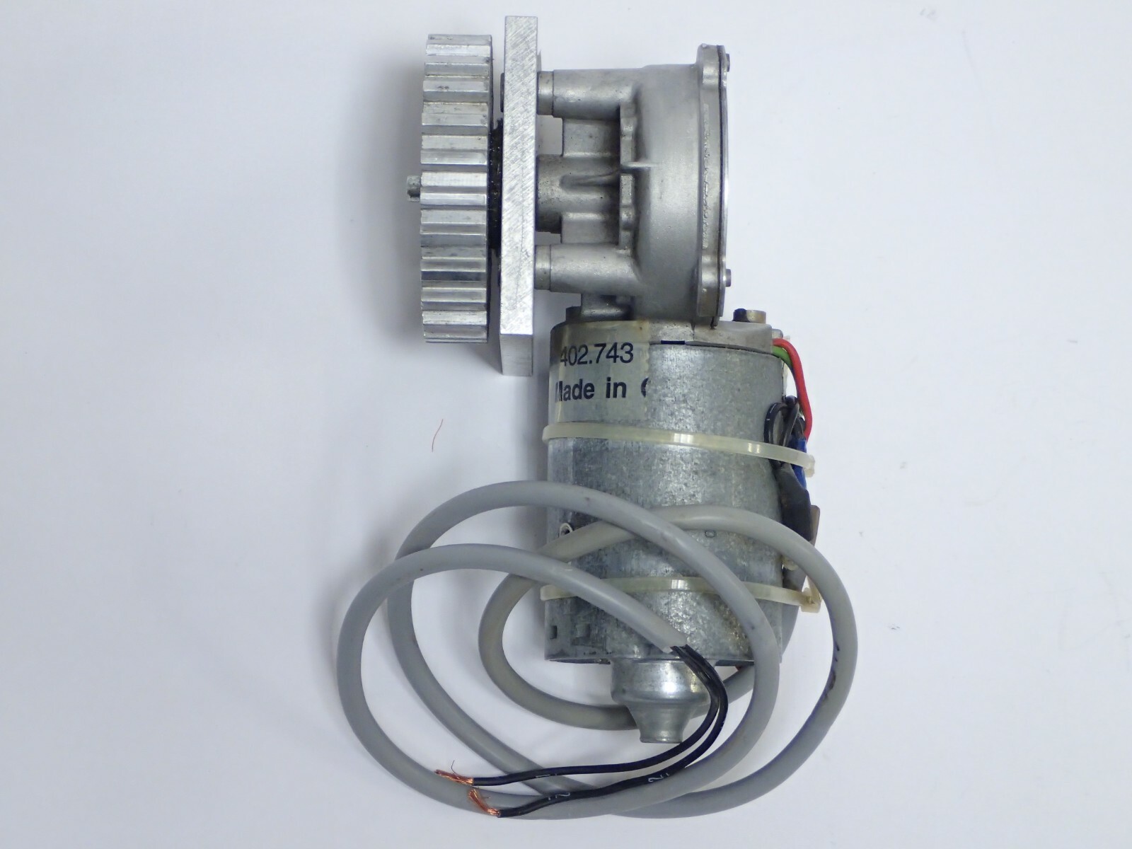 SWF 402.743 GEAR MOTOR 24V DC, w CUSTOMIZED PLATE AND 3" GEAR HEAD ...