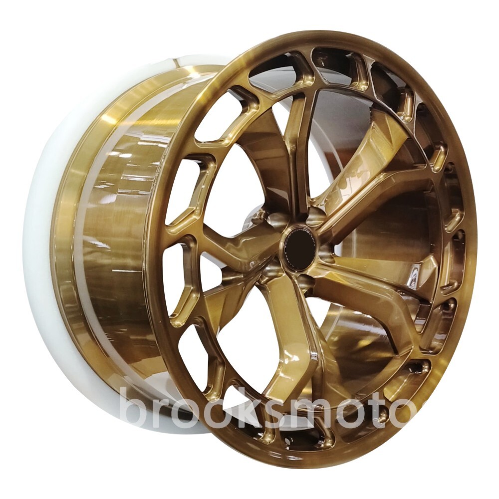 22" FORGED BRUSH GLOSS BRONZE WHEELS RIMS FITS 2016+ AUDI Q7 Q8 RS Q7 ...