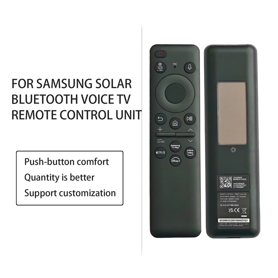 BN59-01432A For Samsung Rechargeable Solar Cell Voice TV Remote TM2360E ...