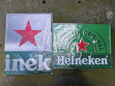 Set of 2 Sheet Metal Heineken Beer Signs | eBay