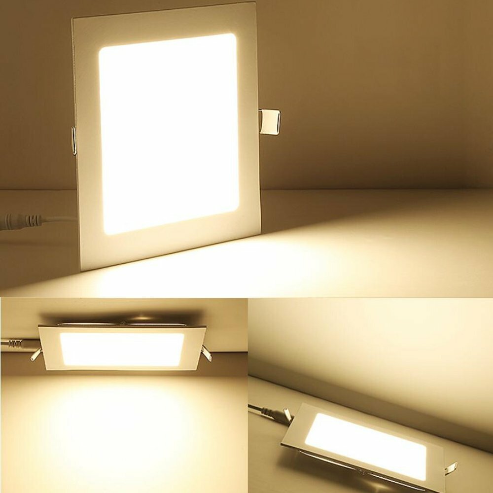 10x Ultra Slim Recessed LED Flat Panel Ceiling Spot Lights Downlights ...