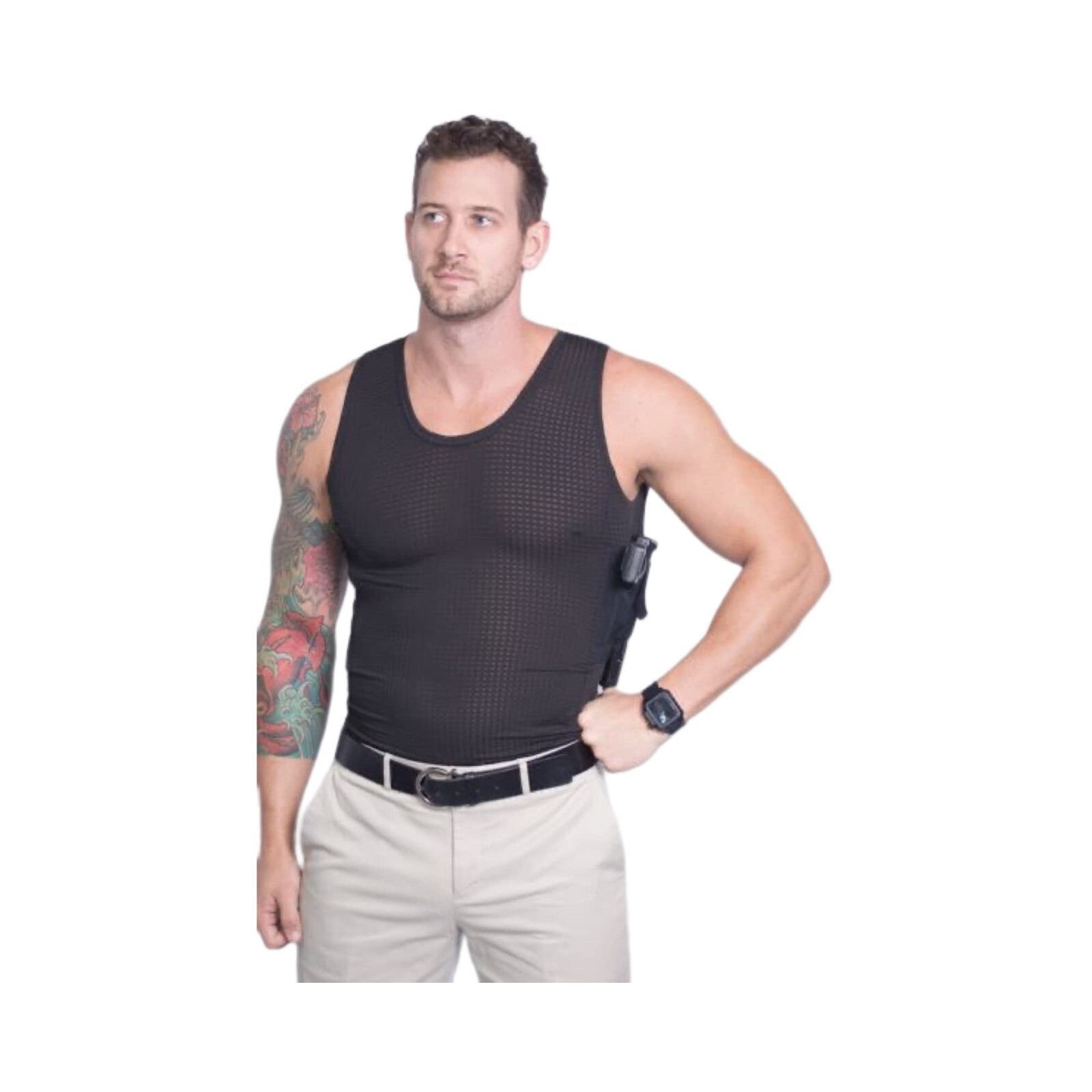 Concealed Carry Mesh Tank Top Gun Holster CCW Tactical Compression ...