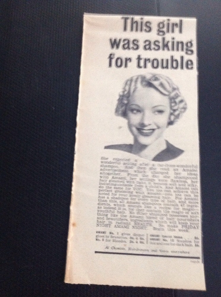 S2 Ephemera 1937 Advert Amami Shampoo This Girl Was Asking | eBay