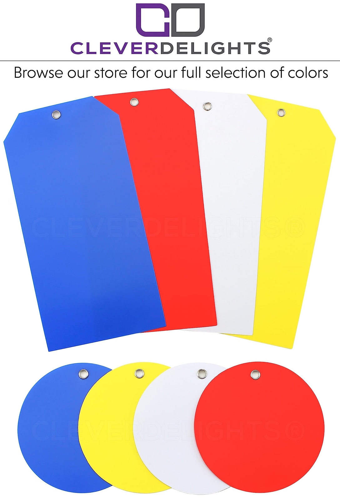 Yellow Plastic Tags - 4.75" x 2.375" - 100 Pack - Waterproof and Tear ...