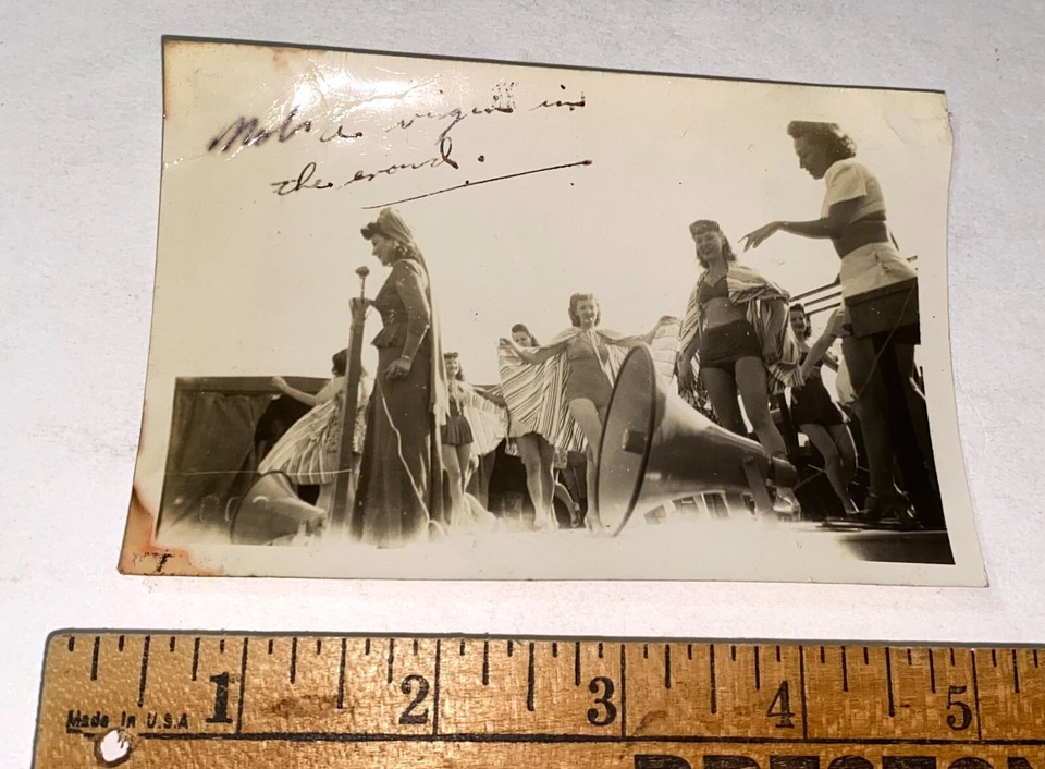 Rare Antique World War 2 Risqué Swimsuit Showgirls USO Stage Snapshot ...