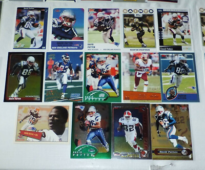 DAVID PATTEN - Patriots / Browns / Redskins - 14 Card Assorted Lot ...
