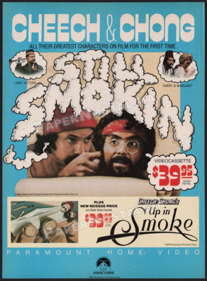 CHEECH & CHONG - STILL SMOKIN'__Orig. 1983 Print AD / advert_promo ...