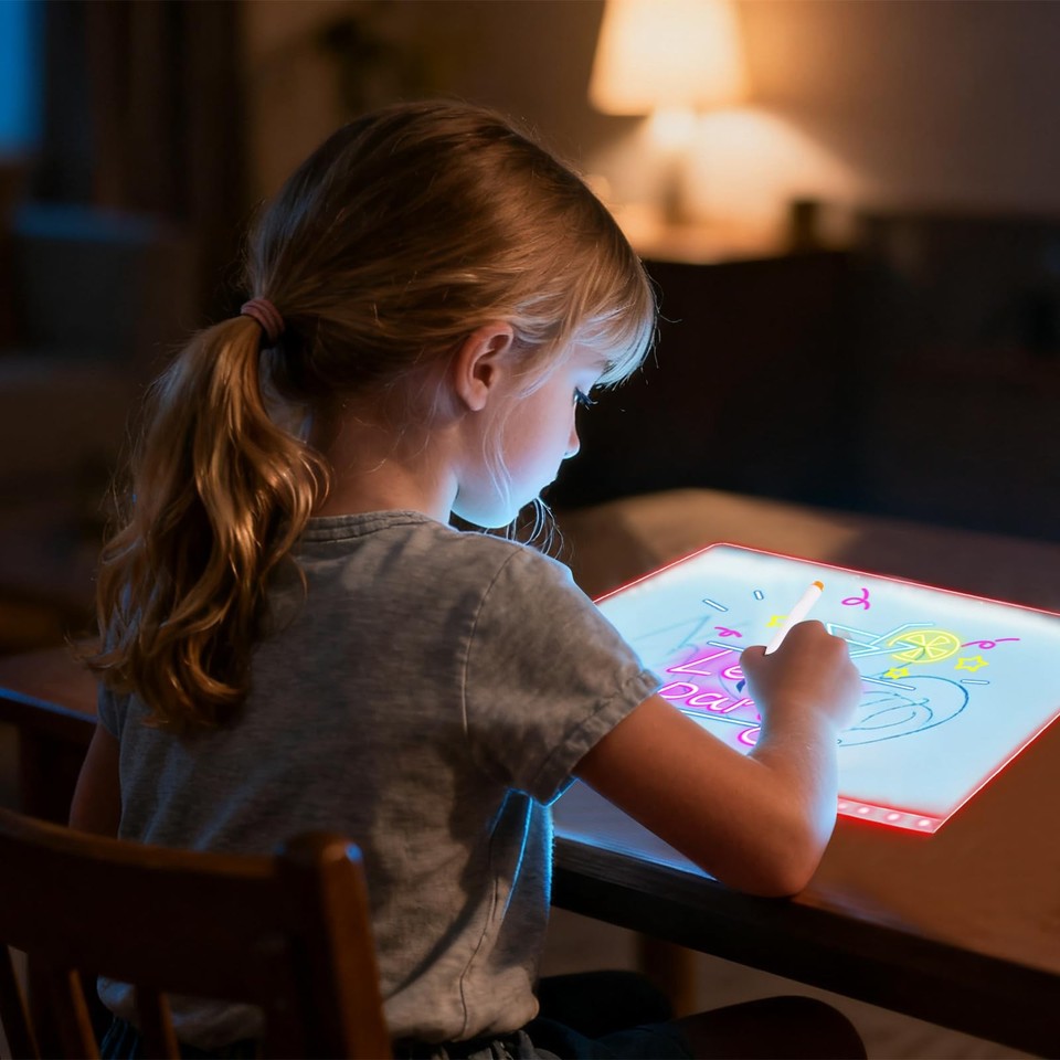 Note Board with Colors - 13.7"X10" 4 Modes & 7 Colors Acrylic Dry Erase ...