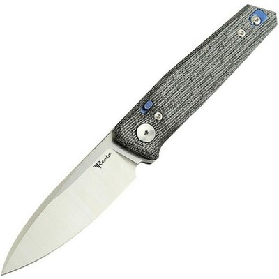 Reate Pivot Lock Folding Knife Nitro V Steel Blade Black Canvas Micarta ...