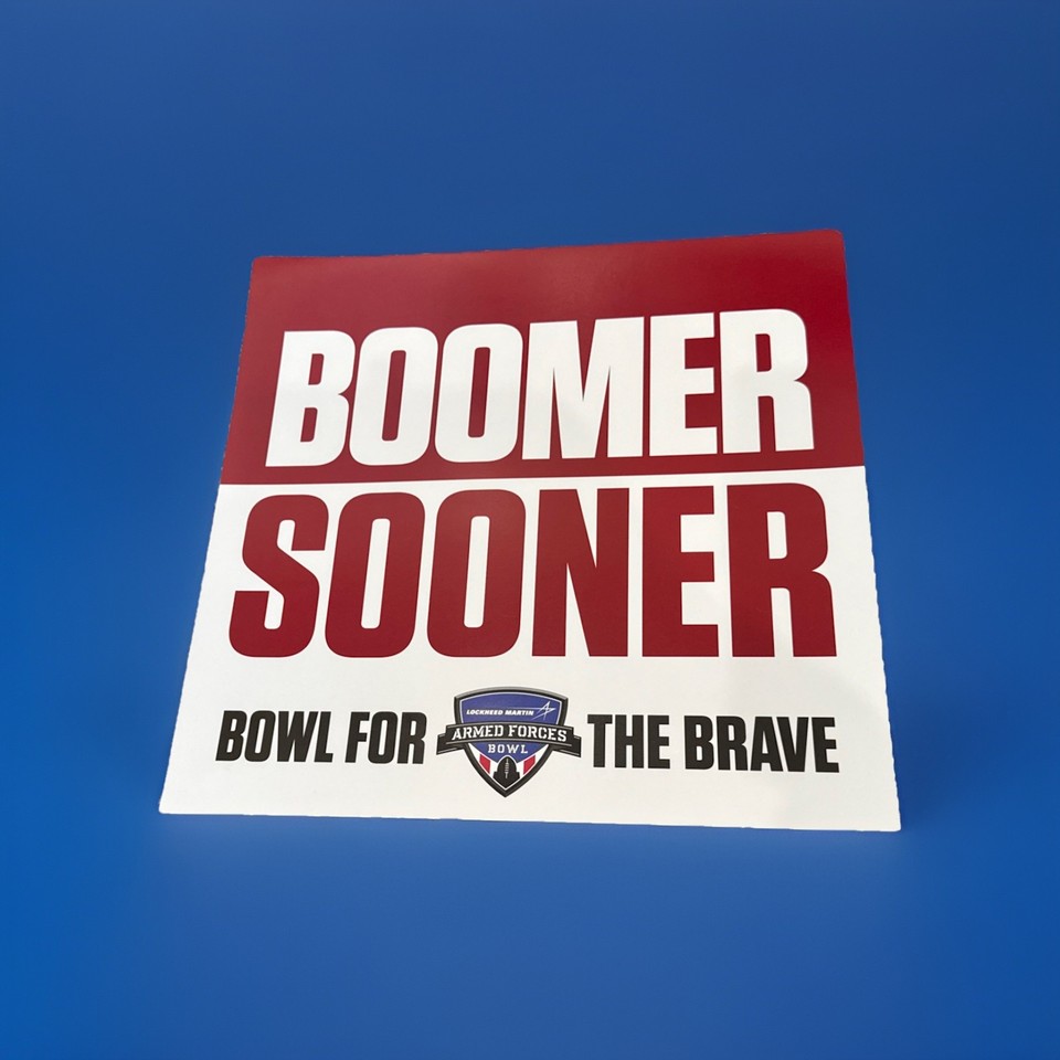 Lot Of 2 Posters - “Boomer Sooner” Bowl Armed Forces And “We Love ...