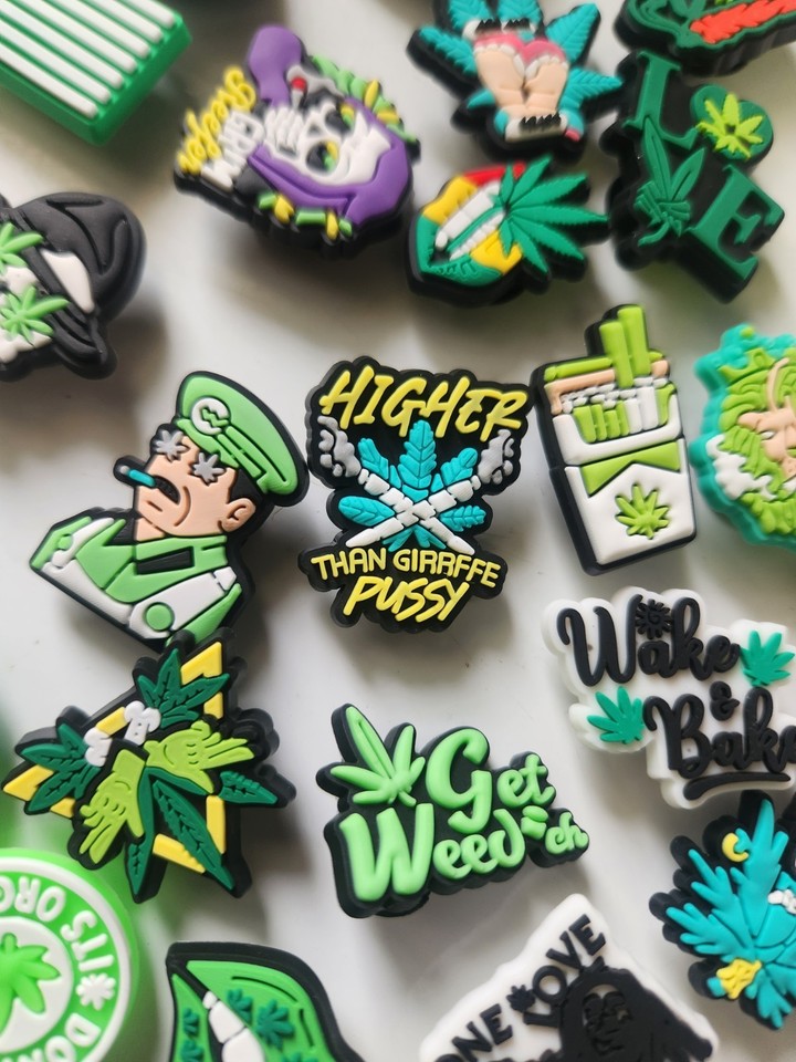 Large Lot Of Weed Marajuana 420 Themed Croc Shoe Charms | eBay