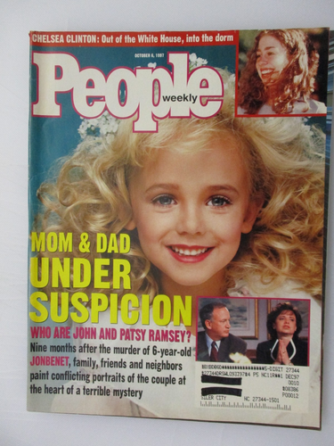 PEOPLE MAGAZINE OCTOBER 6, 1997 JONBENET RAMSEY MURDER MOM & DAD UNDER ...