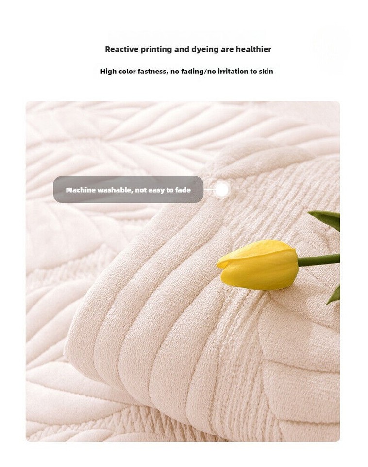 Quilted Non Slip Sofa Cover Thickened Cotton Couch Mat | eBay