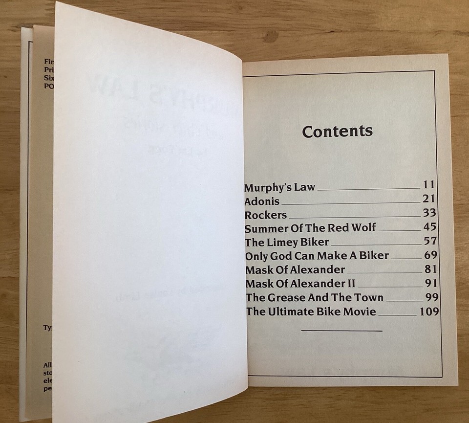 Jim Fogg Murphy's Law Book From Backstreet Heroes Heroes | eBay UK