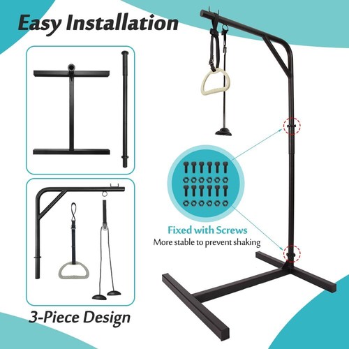Overhead Trapeze Bar for Bed Mobility Aids Transfer Pole Stand Up ...