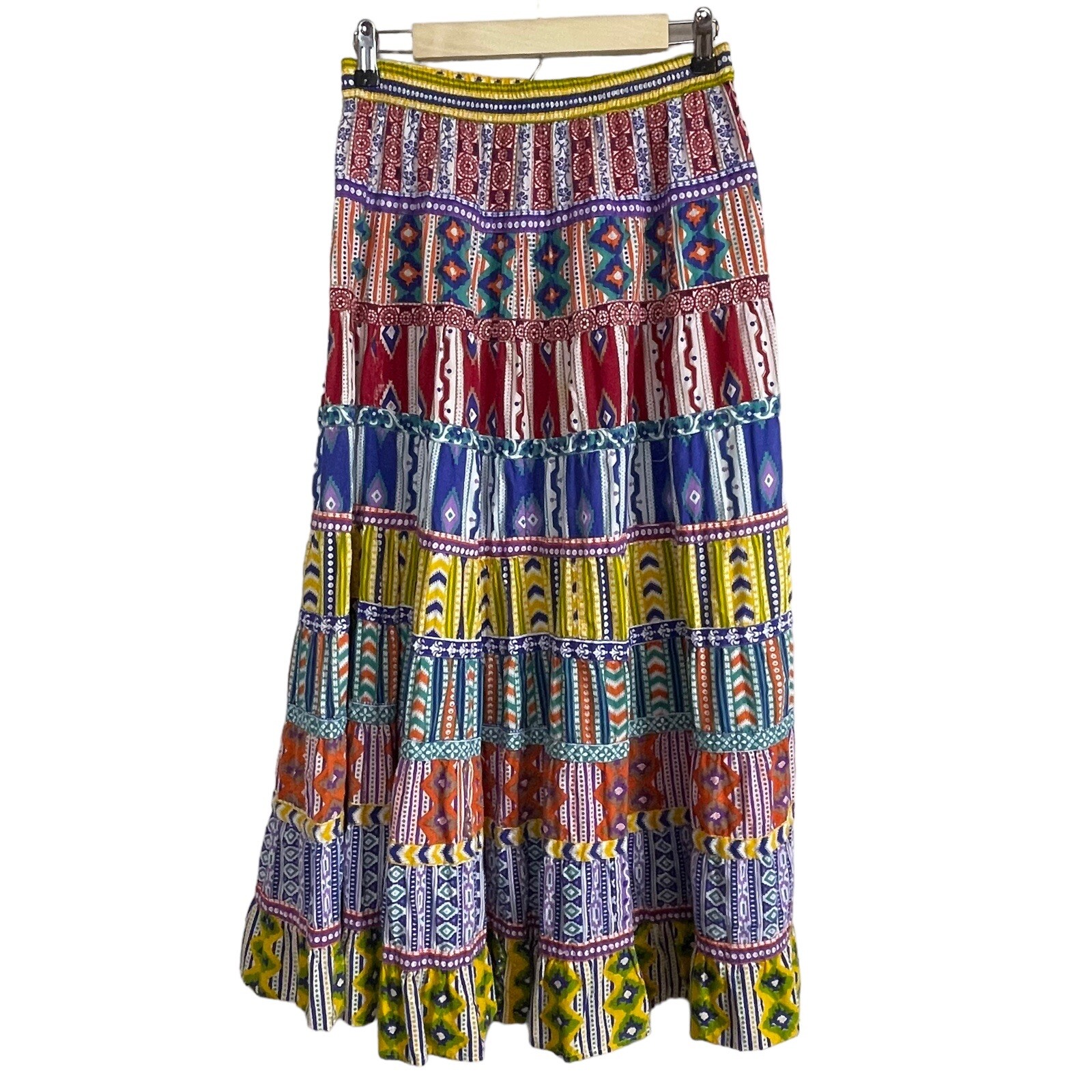 Sacred Threads Tiered Maxi Boho Art to Wear One Size … - Gem