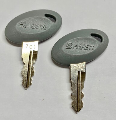 1 Pair (2 keys) Bauer 700 Series Precut Keys 701-760 RV Trailer Keys | eBay
