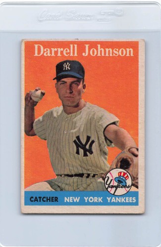 1958 Topps #61 Darrell Johnson Yankees VG/EX *6118 | eBay