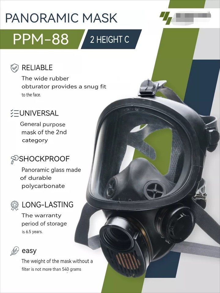 New!Russian Army Gas Panoramic mask PPM-88 Black | eBay