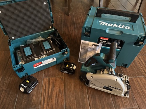 Makita Track Saw Combo XPS01PTJ 6 ½" Cordless Plunge Circular LXT ...