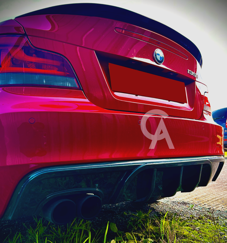 BMW 1 Series E82 Coupe Gloss Black Rear Diffuser Bumper Splitter ...