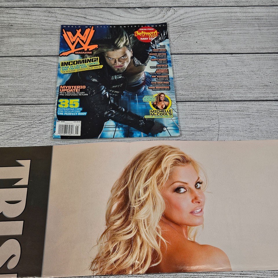 WWE Wrestling Magazine | May 2008 | Edge Cover | W/ Trish Stratus ...