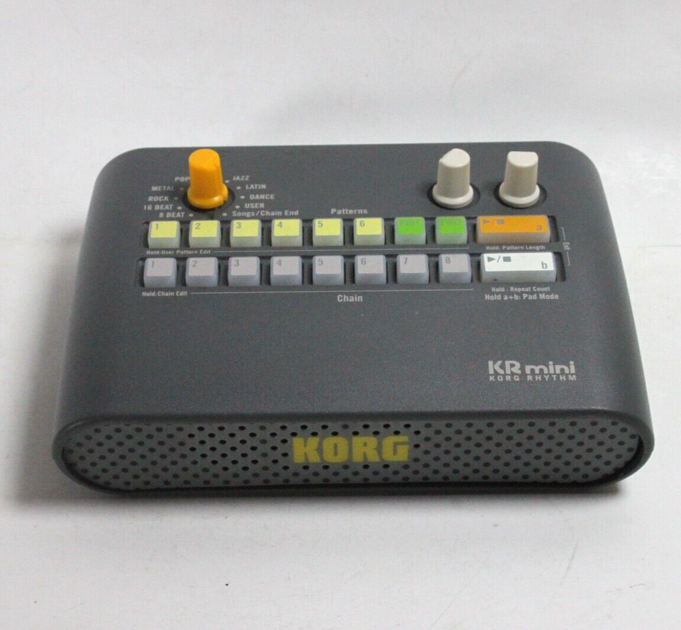 Korg KR Mini Battery-Operated Portable Rhythm Drum Machine with Built ...