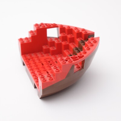 Lego Pirates Boat Hull Section Large Bow Brown & Red 2557C02 Vintage ...