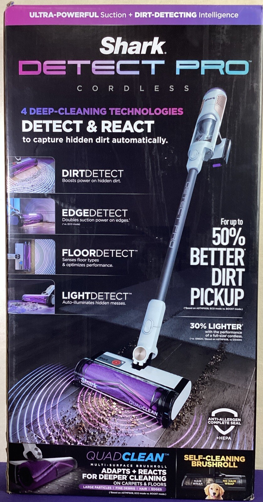 Shark IW1111 Detect Pro Dark Gray Stick Vacuum Cleaner for sale online ...