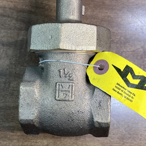 MILWAUKEE VALVE # 1151 - 1 1/2" - 150 SWP & 300 WOG GATE VALVE 1.5 Inch ...