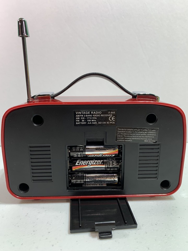 Retro Vintage Radio 2 Band Radio Receiver F -645 AM/FM Receiver Red. | eBay